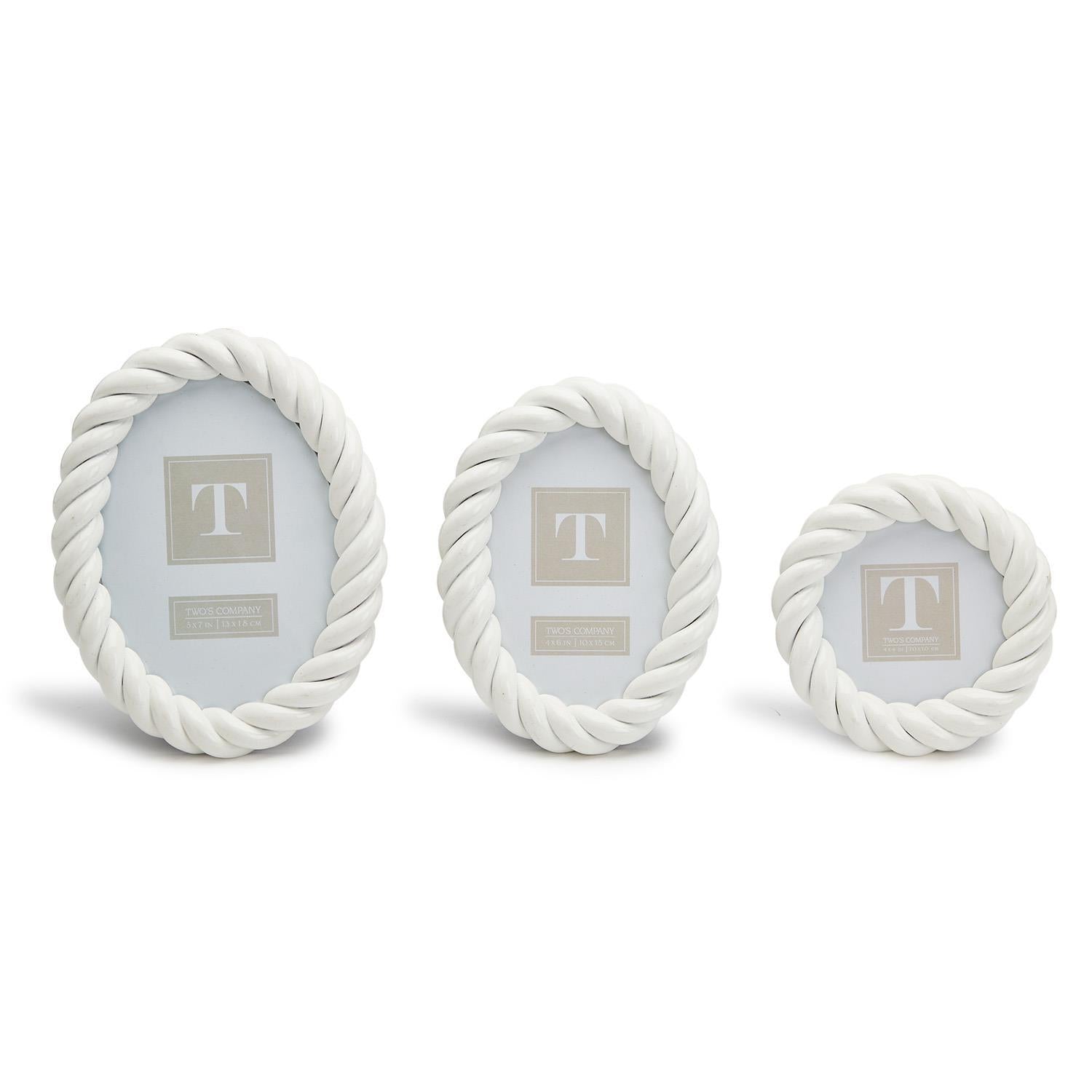 White Twist Photo Frames - Set of Three – FriendsThatLilly