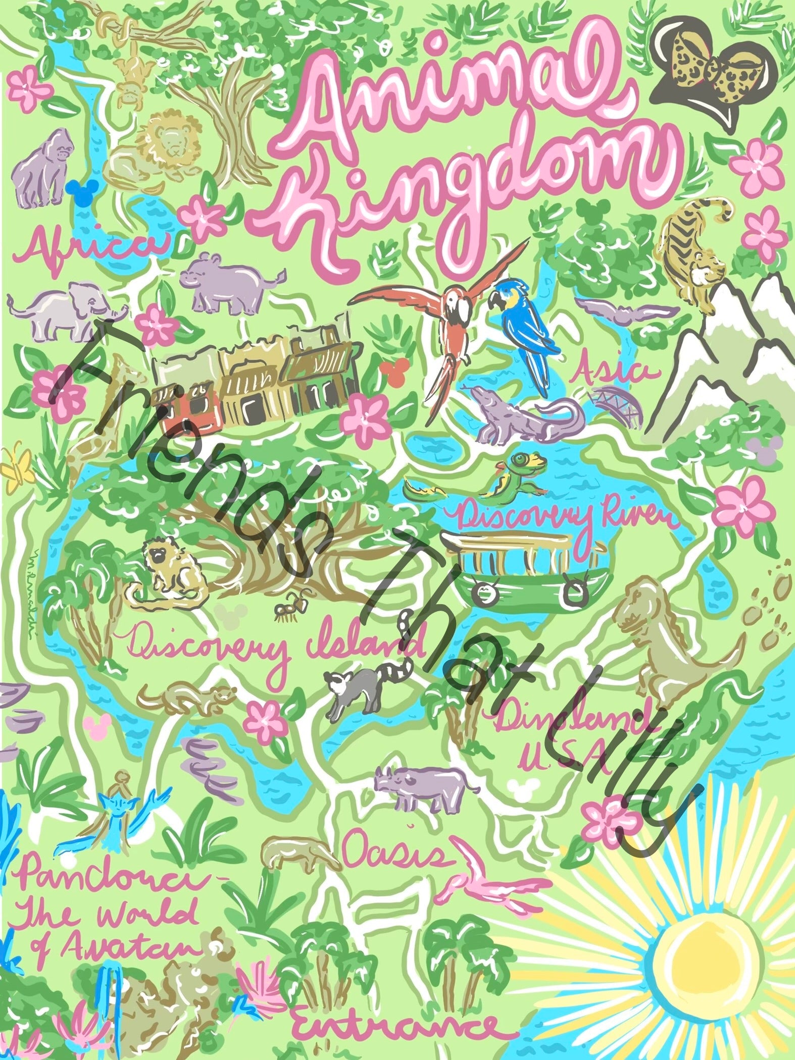 Zipper Popover: Animal Kingdom Map Design – FriendsThatLilly