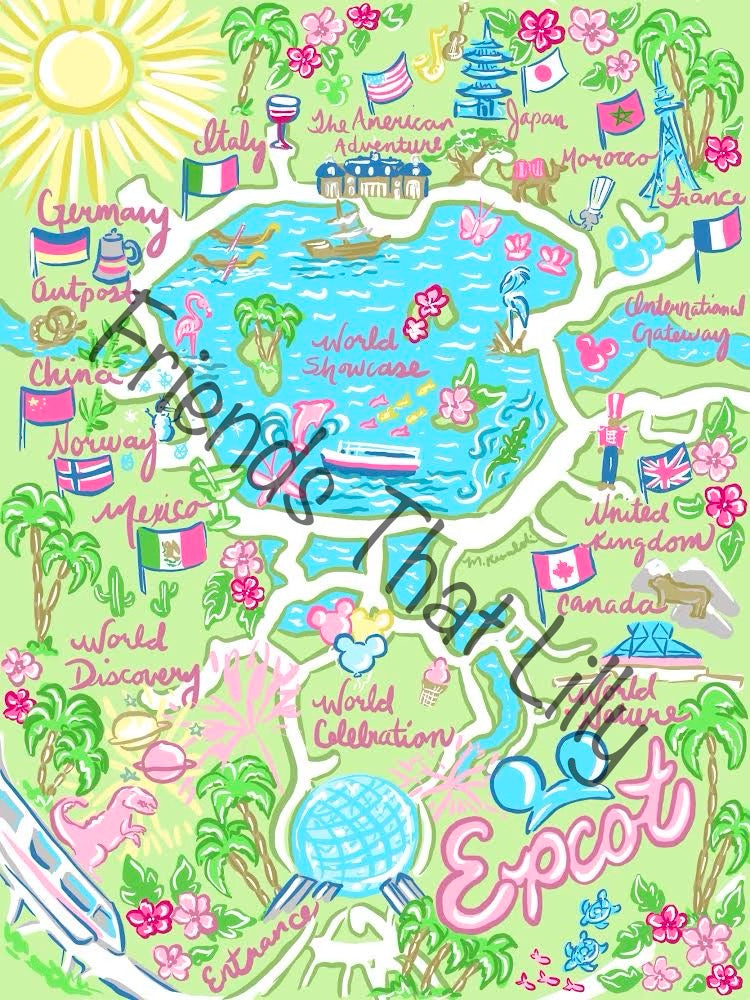 Zipper Popover: Epcot Map Design – FriendsThatLilly